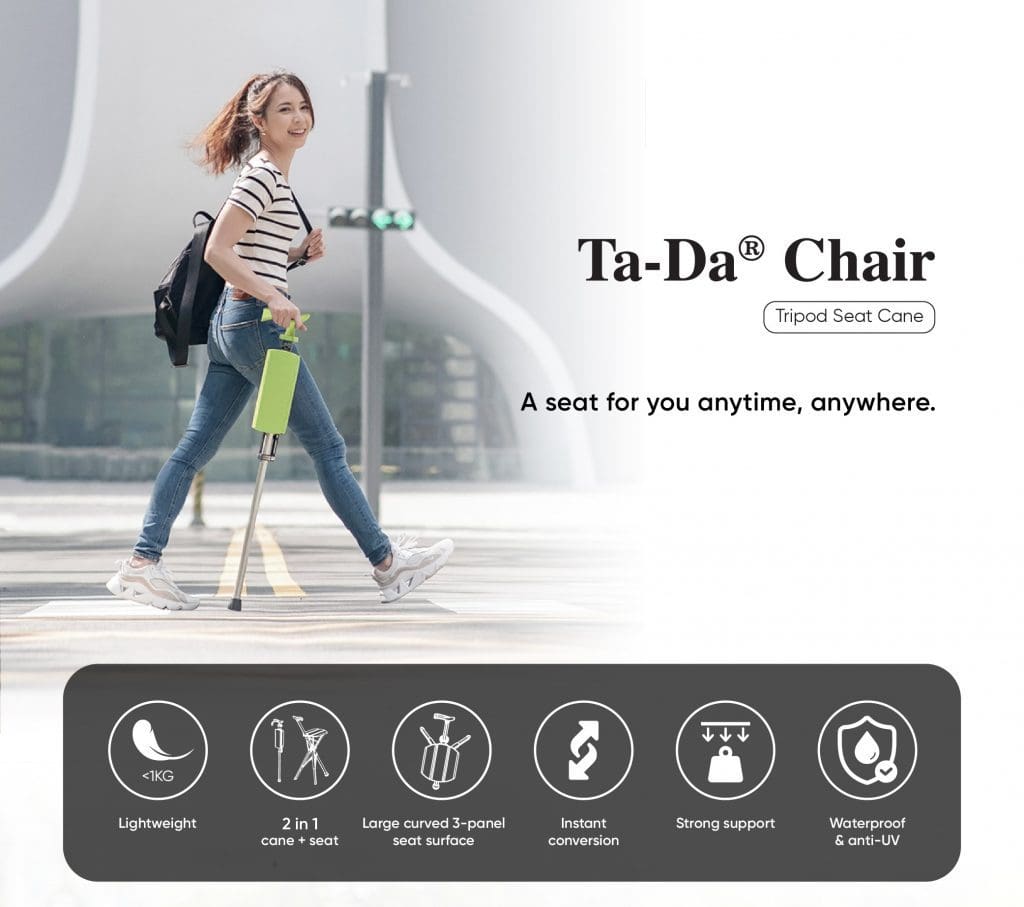 TA-DA® CHAIR Tripod Seat Cane - Pinang Medical Supplies Sdn Bhd